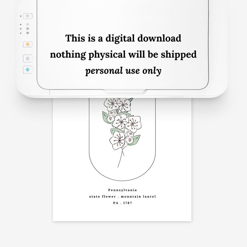 Pennsylvania State Flower | Mountain Laurel Watercolor Floral Art ...