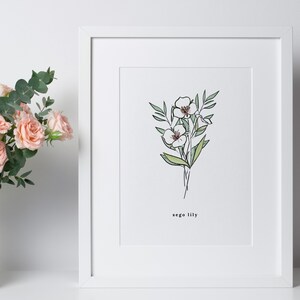 Utah State Flower | Sego Lily Watercolor Floral Art Printable | US ...