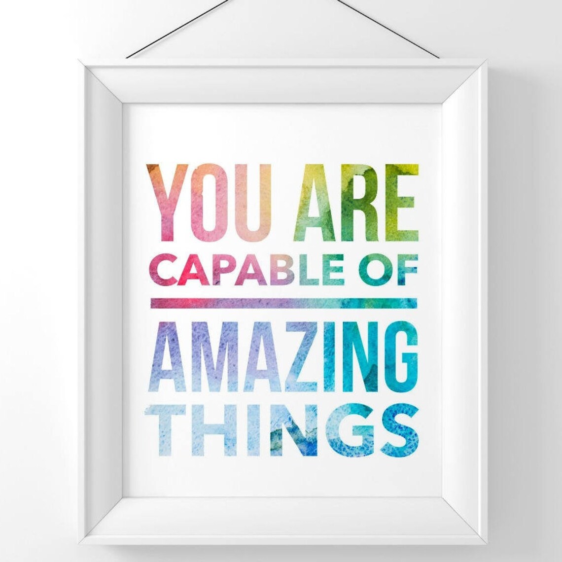 You Are Capable of Amazing Things Watercolor Art Digital | Etsy