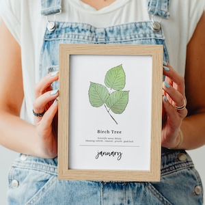 12 Month Birth Tree Birth Wood Watercolor Printables | Birth Month ...