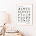 Custom Name Floral Alphabet Chart | Illustrated Watercolor Flower ...