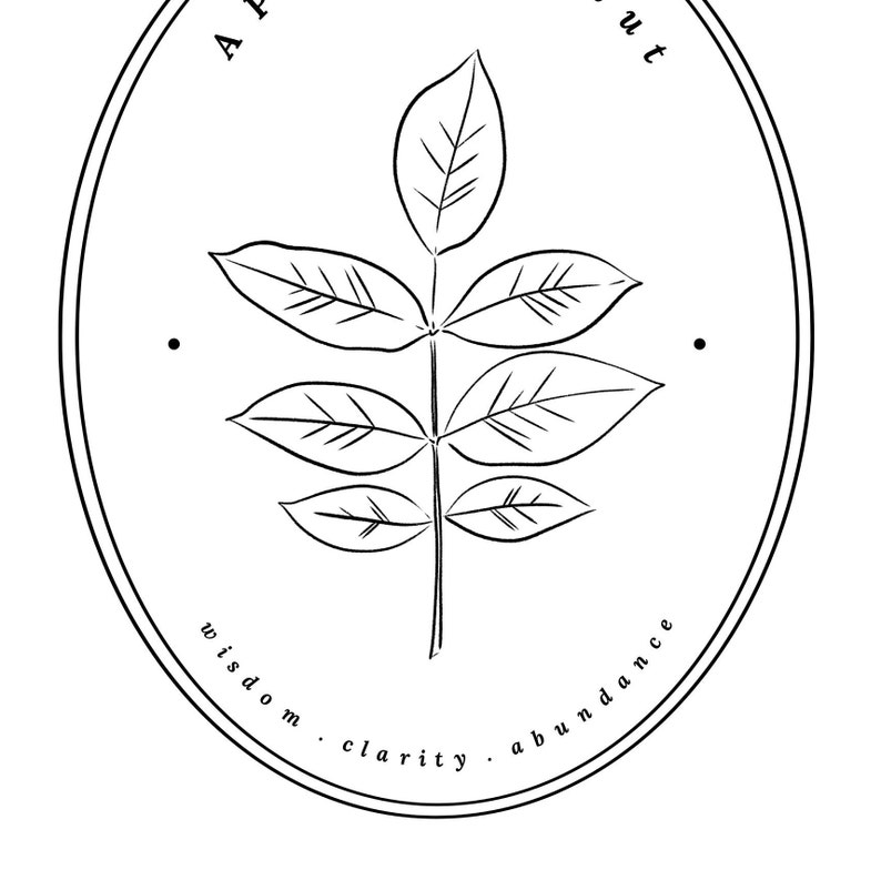 April Walnut Tree Birth Wood Printable Illustrated Black and - Etsy