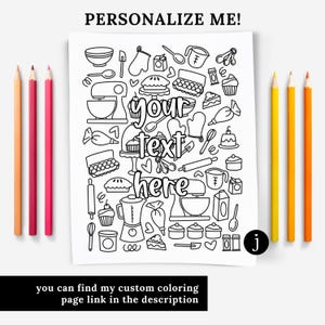 Bakery Shop Coloring Page Printable | Dessert Coloring Sheet | Relaxing ...