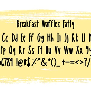 Breakfast Waffles Font Trio Handwritten Crafty Fonts | TTF File ...