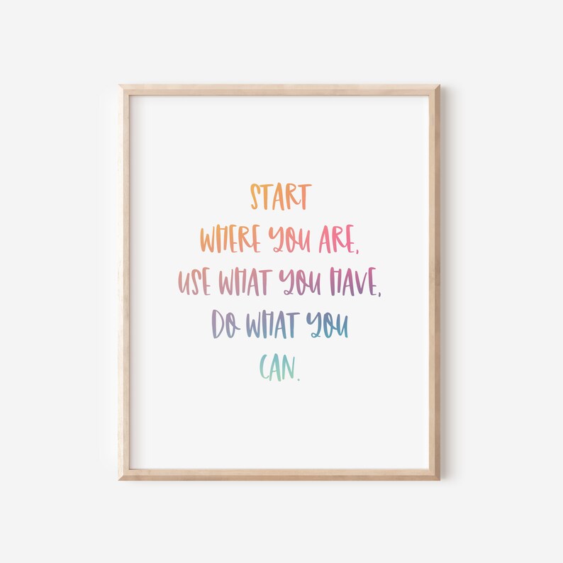 Start Where You Are Quote Printable - Etsy