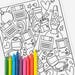 90's Nostalgia Coloring Page Digital Printable | Arcade Game Disk ...