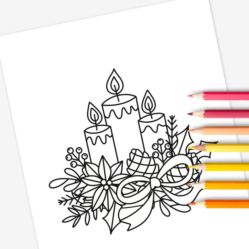 Coloring Pages for Yule - Etsy