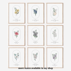 Utah State Flower | Sego Lily Watercolor Floral Art Printable | US ...