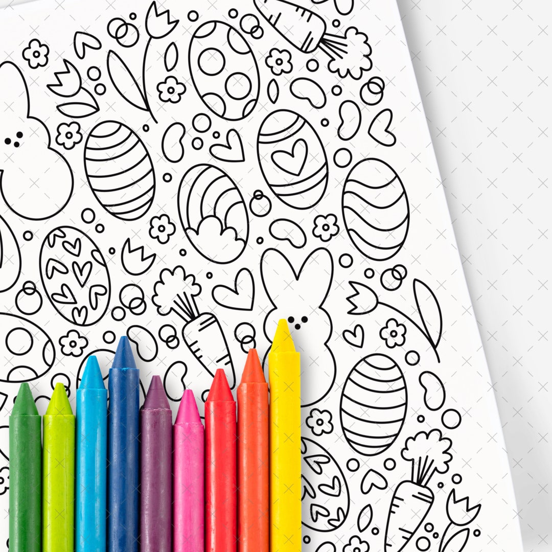 Spring Celebration | Hand-drawn Coloring Page Print & Color | Digital ...