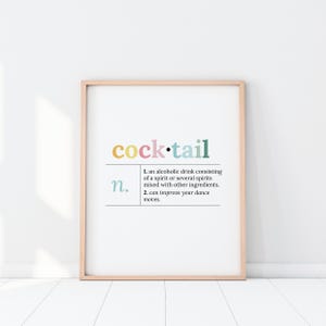 Cocktail Definition | Funny Drink Digital Printable - Etsy