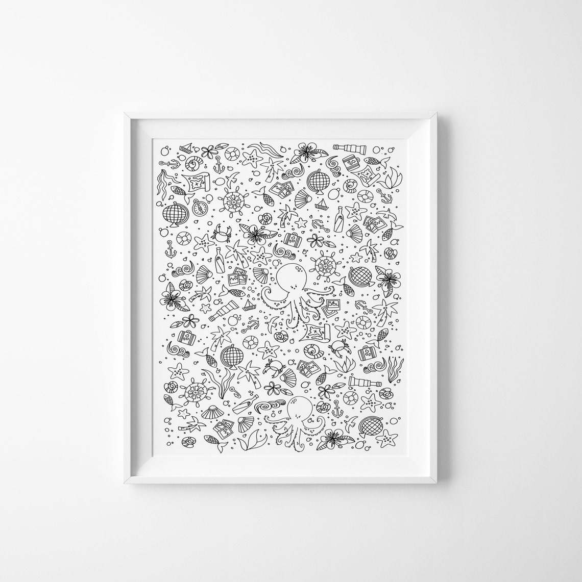Sea Adventures Nautical | Coloring Page Printable - Etsy