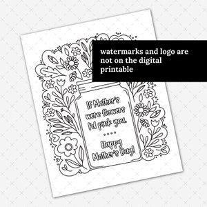 Mother's Day Gift | If Mothers Were Flowers I'd Pick You | Hand-drawn ...