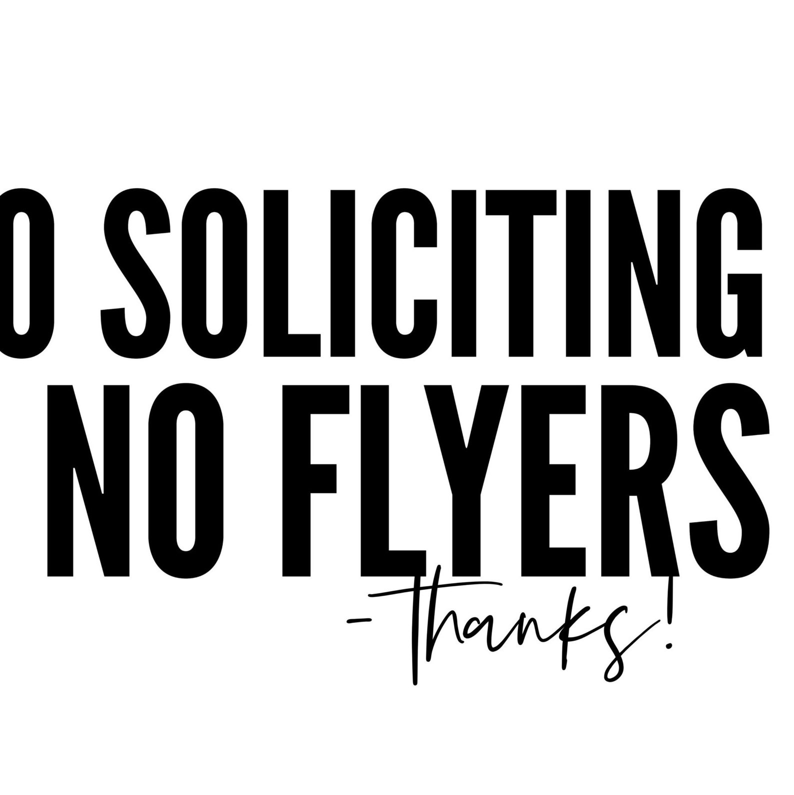 No Soliciting & No Flyers Sign Digital Printable | Etsy