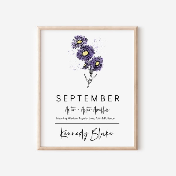 September Birth Flower - Etsy
