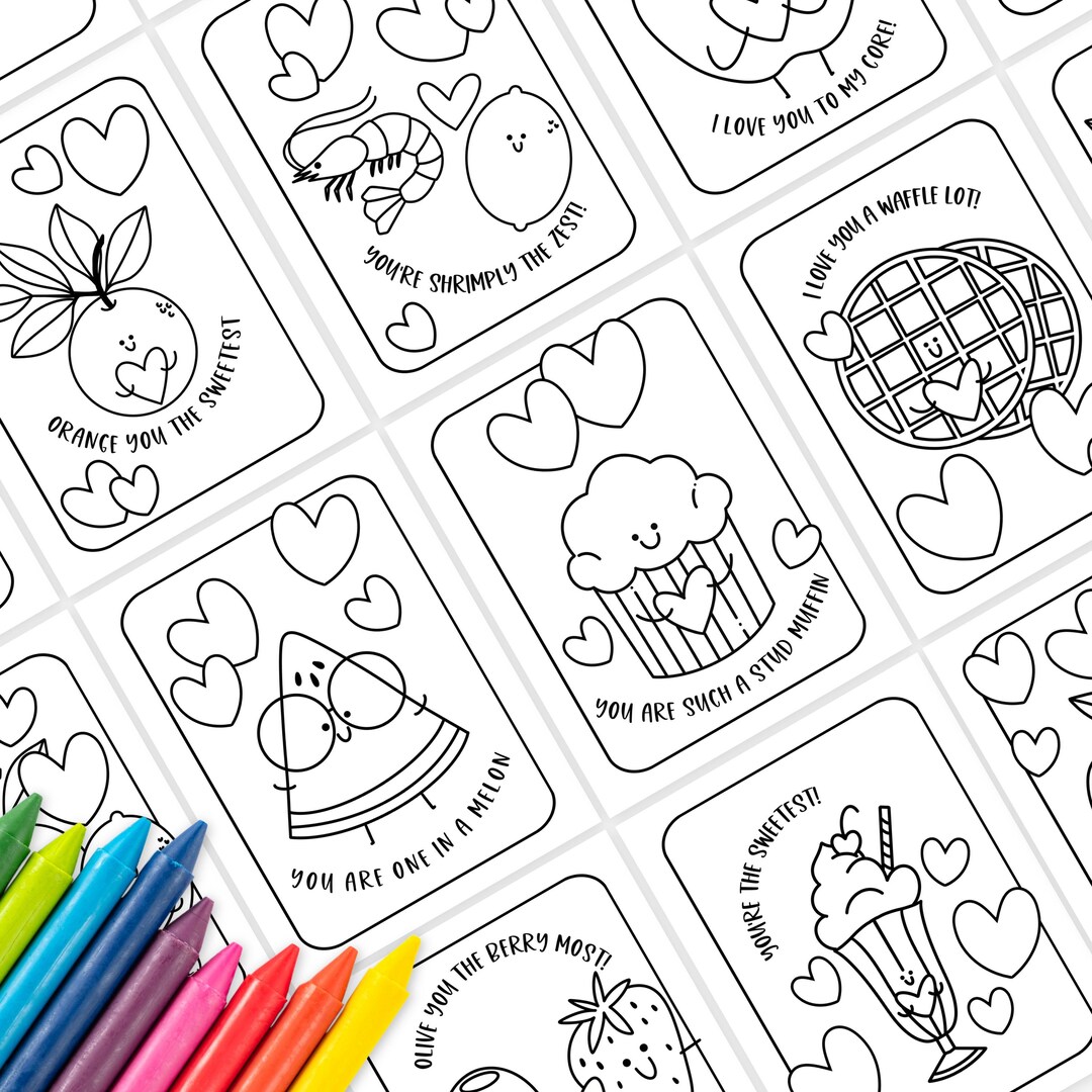 Love Puns Coloring Pages | Printable Cards for Couples (digital ...