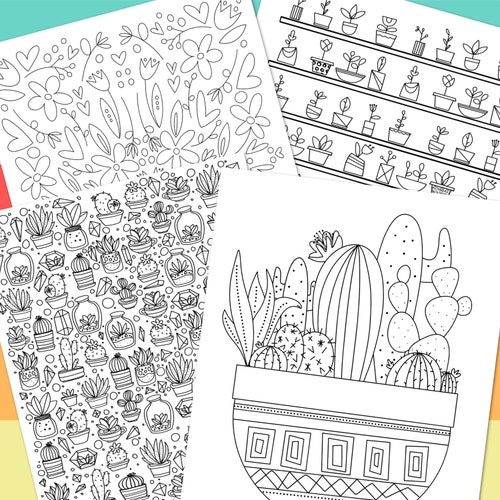 Holiday Coloring Page Hand Drawn Christmas Digital Printable - Etsy