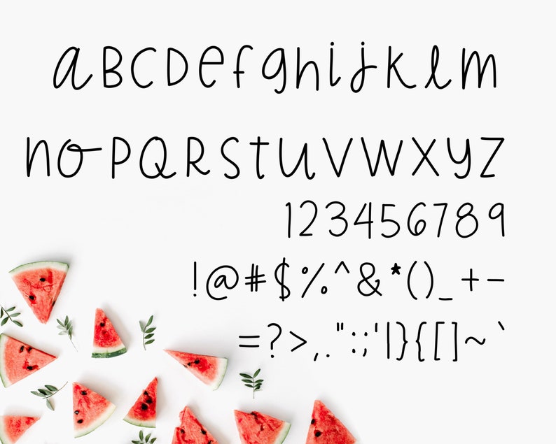 All the Fun Handwritten Font | Letters Numbers Symbols | Hand Lettered ...