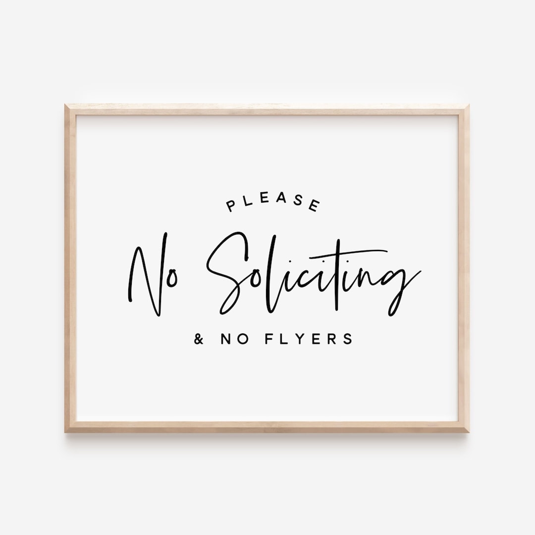 Please No Soliciting & No Flyers | Simple Farmhouse Decor Digital ...