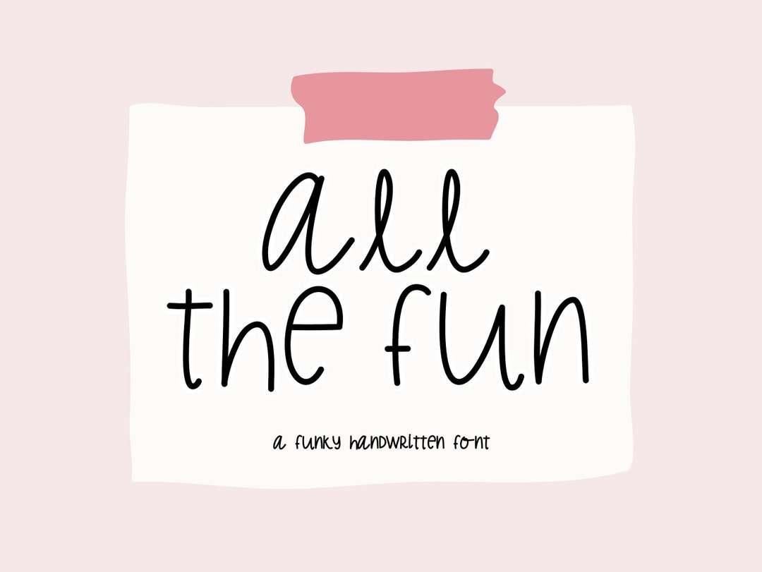 All the Fun Handwritten Font | Letters Numbers Symbols | Hand Lettered ...