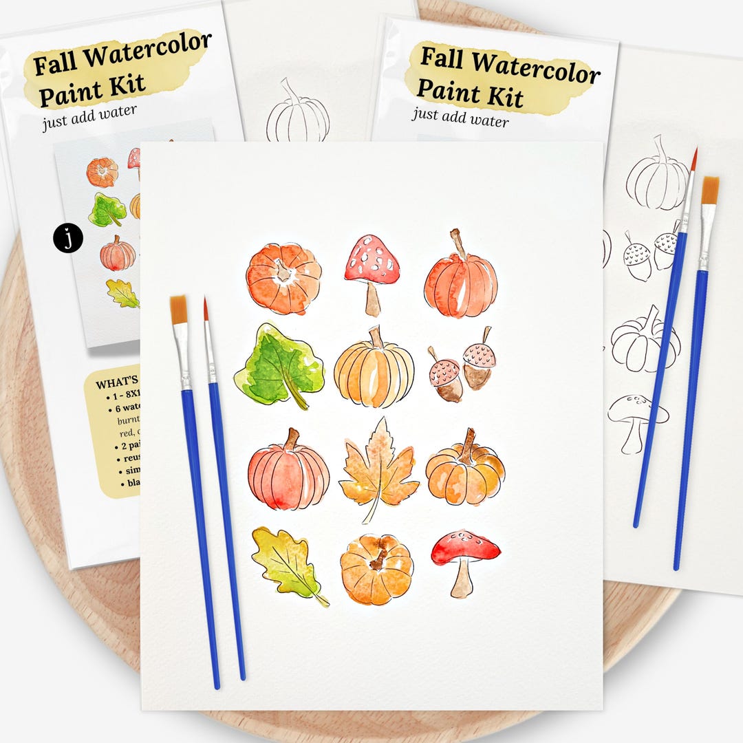 Fall Watercolor Paint Kit | Pick Your Pack Bulk Price 2, 4, 8, 10, 12 ...