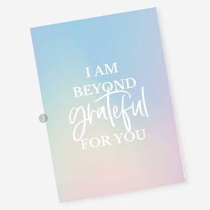 12 Pk Thank You & Gratitude Printable Cards Gradient Rainbow Digital ...