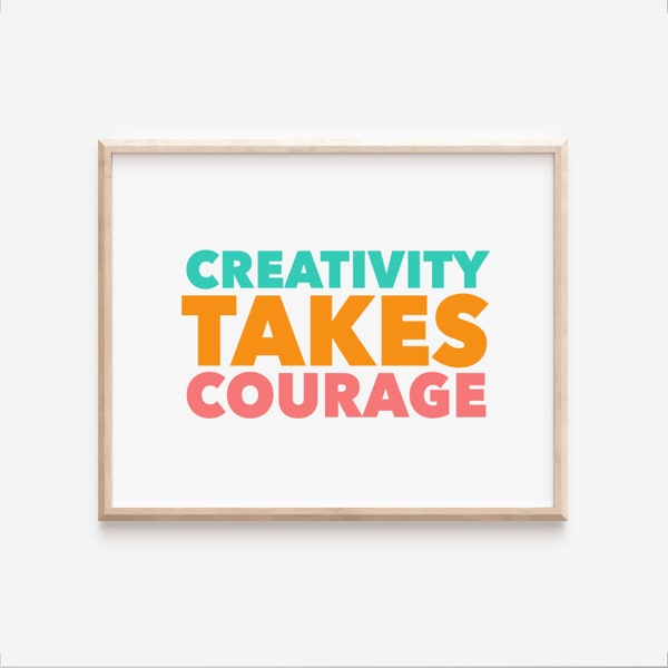 Courage Poster - Etsy