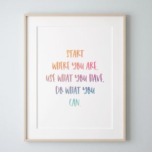 Start Where You Are | Quote Printable - Etsy
