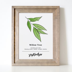 12 Month Birth Tree Birth Wood Watercolor Printables | Birth Month ...