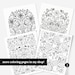 Sunset & Ocean Waves Coloring Page Digital Printable | Water Zen ...