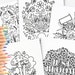 50 Coloring Pages | Botanical Digital Coloring Book Floral ...