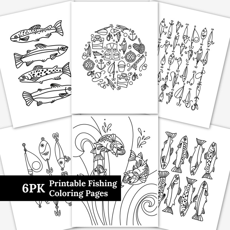 Fishing Birthday Printable Sheet - Etsy UK