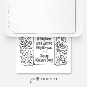 Mother's Day Gift | If Mothers Were Flowers I'd Pick You | Hand-drawn ...
