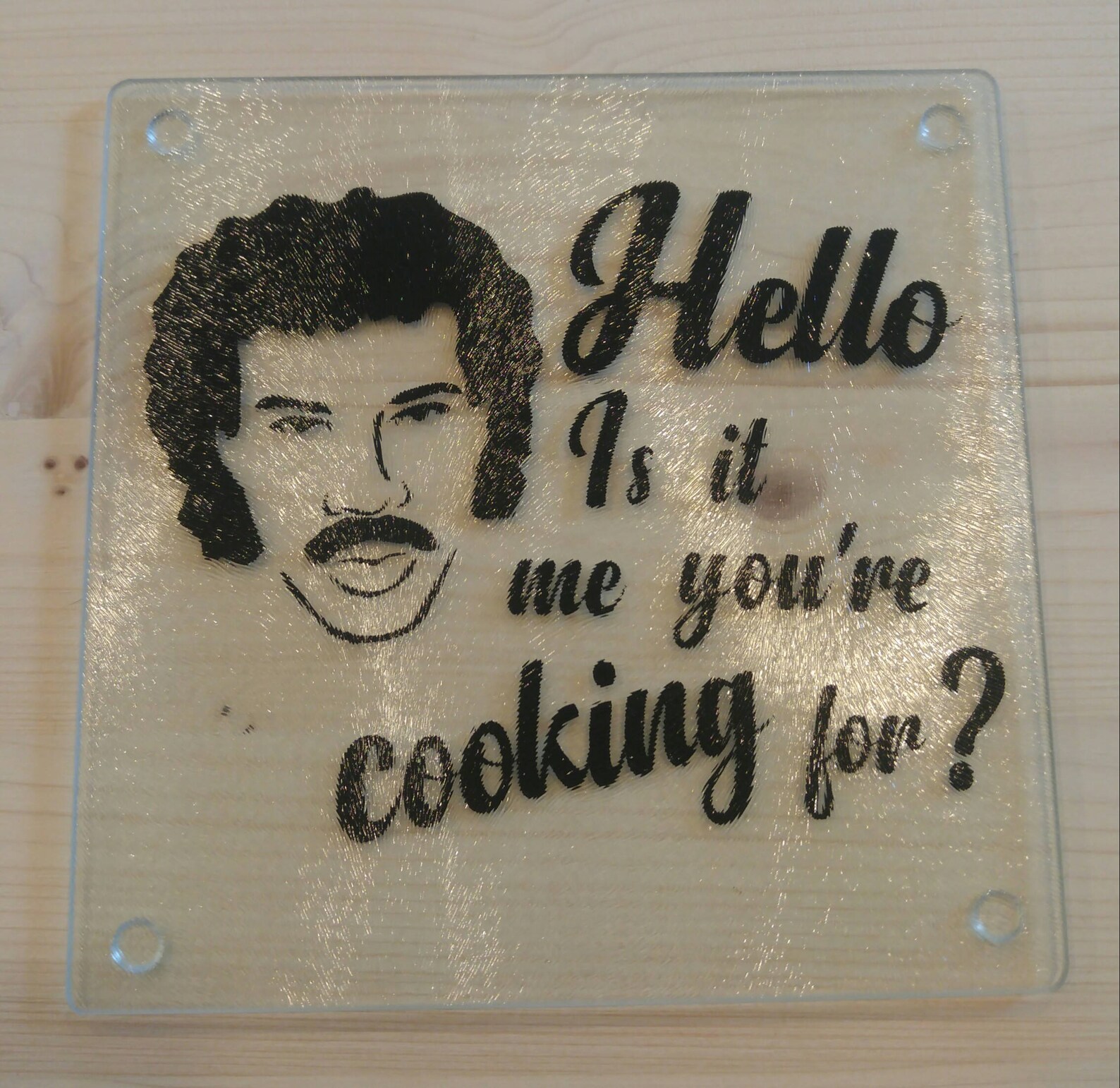Funny "hello is It Me You're Cooking For?" Tempered Glass Cutting Board ...