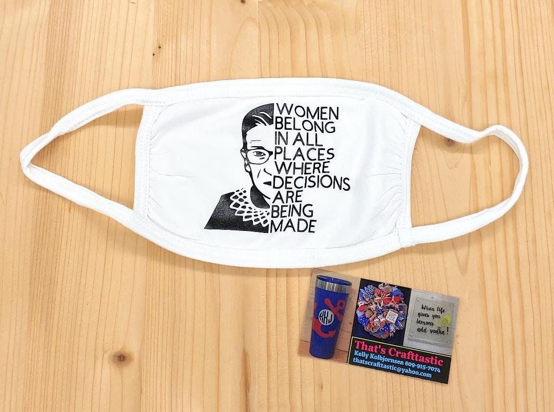 RBG Face Mask 3 Different Designs To Choose From Ruth Bader | Etsy