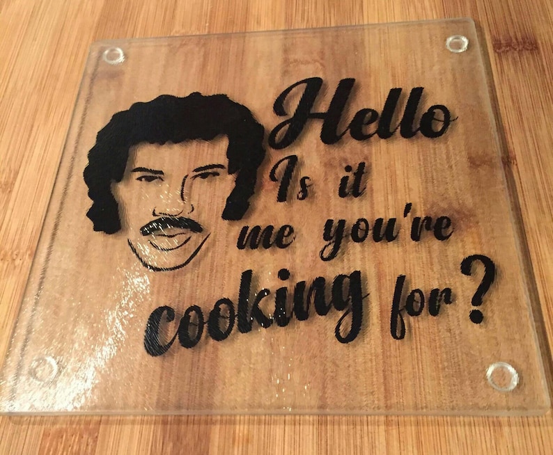 Funny "hello is It Me You're Cooking For?" Tempered Glass Cutting Board ...