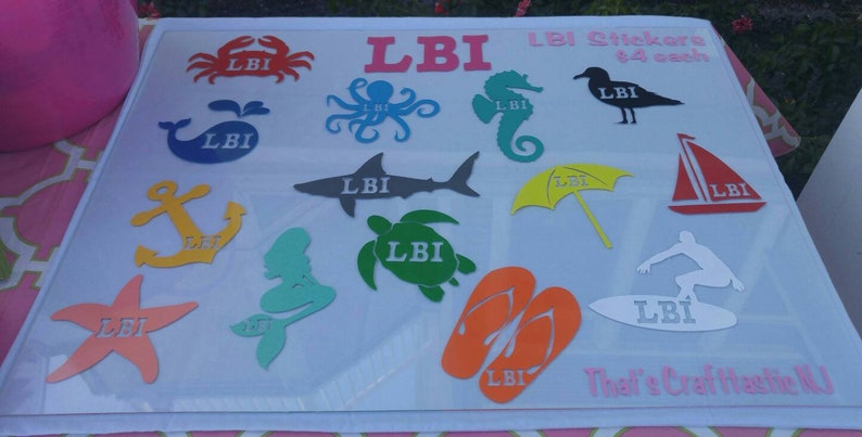 LBI Long Beach Island New Jersey Stickers / Decal | Etsy