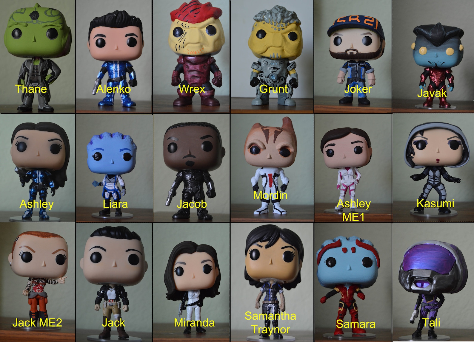 Mass Effect Characters 12and 3 Custom Funko Pop Vinyls | Etsy