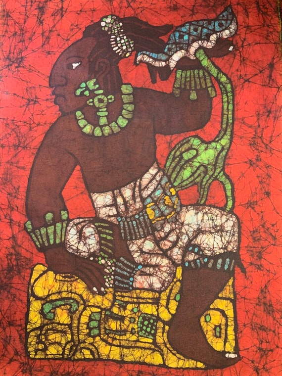 Batik of the Mayan Ruler 13 pakal From Palenque Chiapas | Etsy