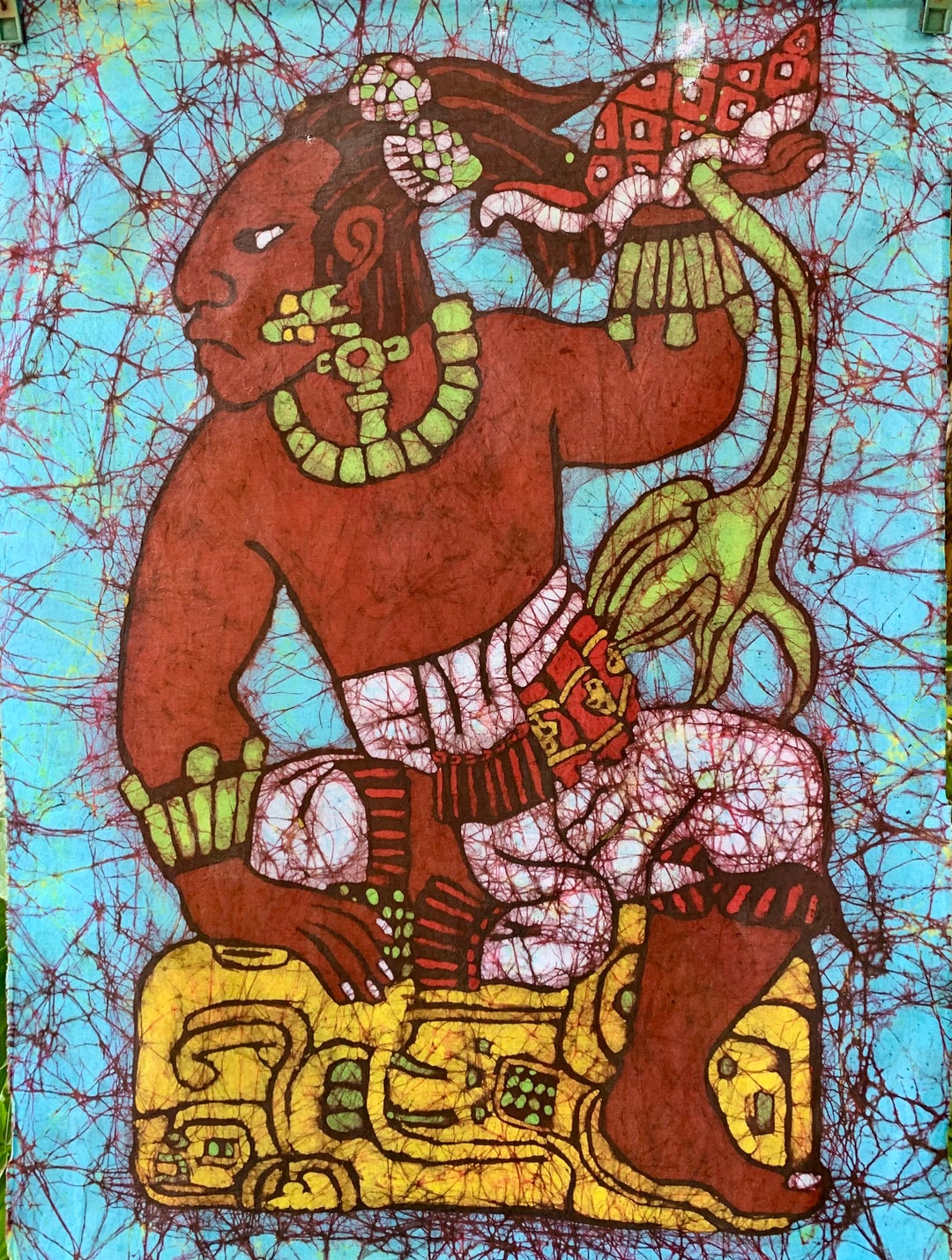 Batik of the Mayan Ruler 13 pakal From Palenque Chiapas - Etsy