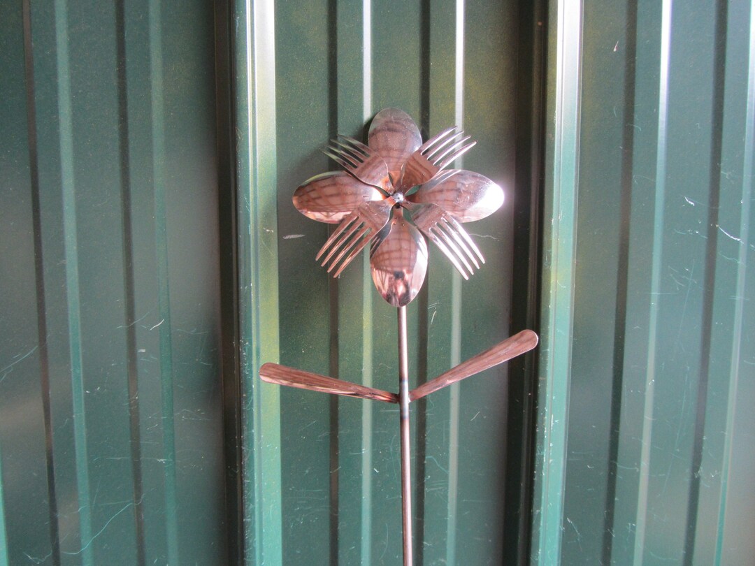 Spoon/fork Flower Garden Stake - Etsy