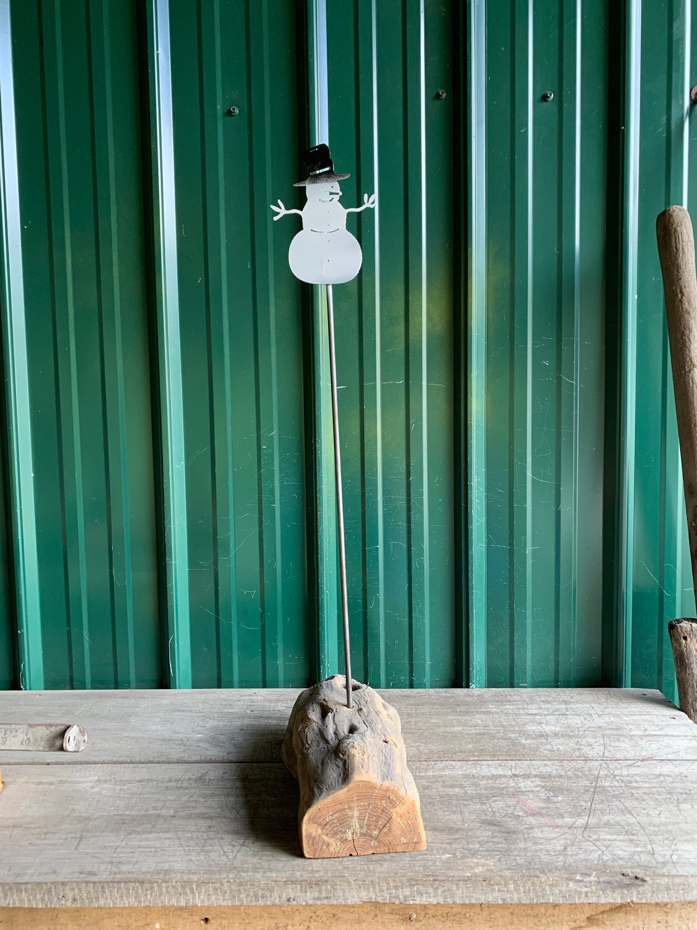 Snowman Garden Stake - Etsy