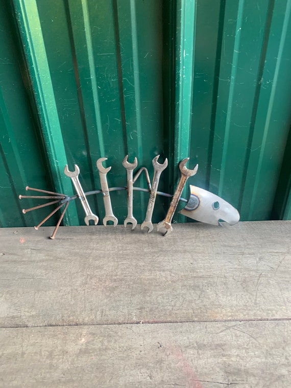 Welded metal wrench fish No water required | Etsy