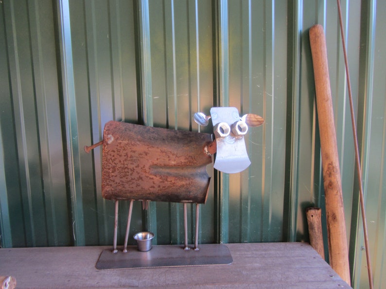 Milk Cow/goat Metal/yard Art Re-used Re-purposed - Etsy