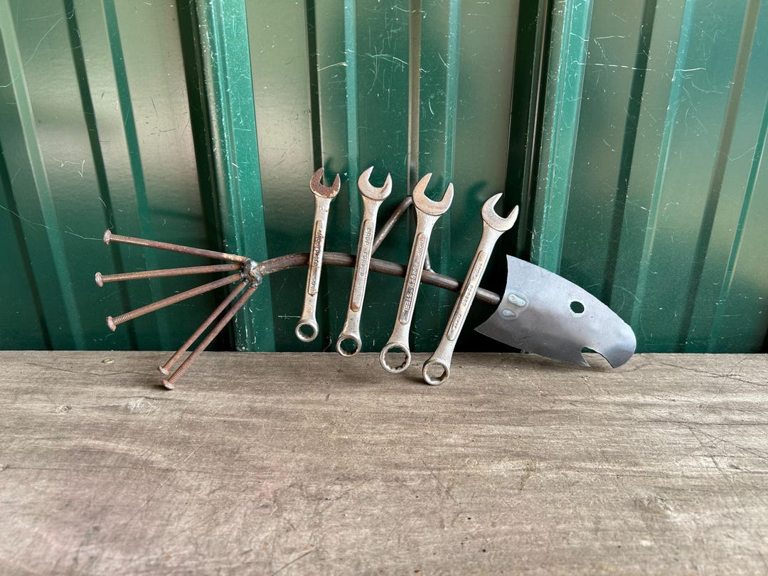 Welded Metal Wrench Fish - No Water Required - Etsy