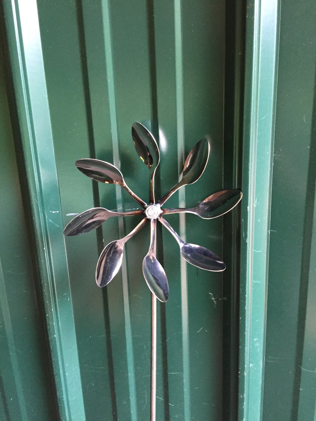 Repurposed Silverware Garden Spinner Stake - Etsy