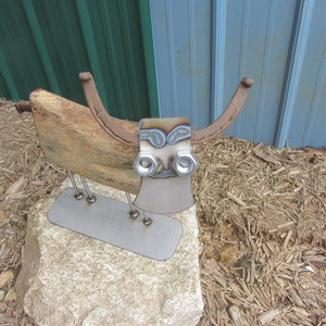 Cow/steer Metal/yard Art Re-used Re-purposed Up-cycled - Etsy