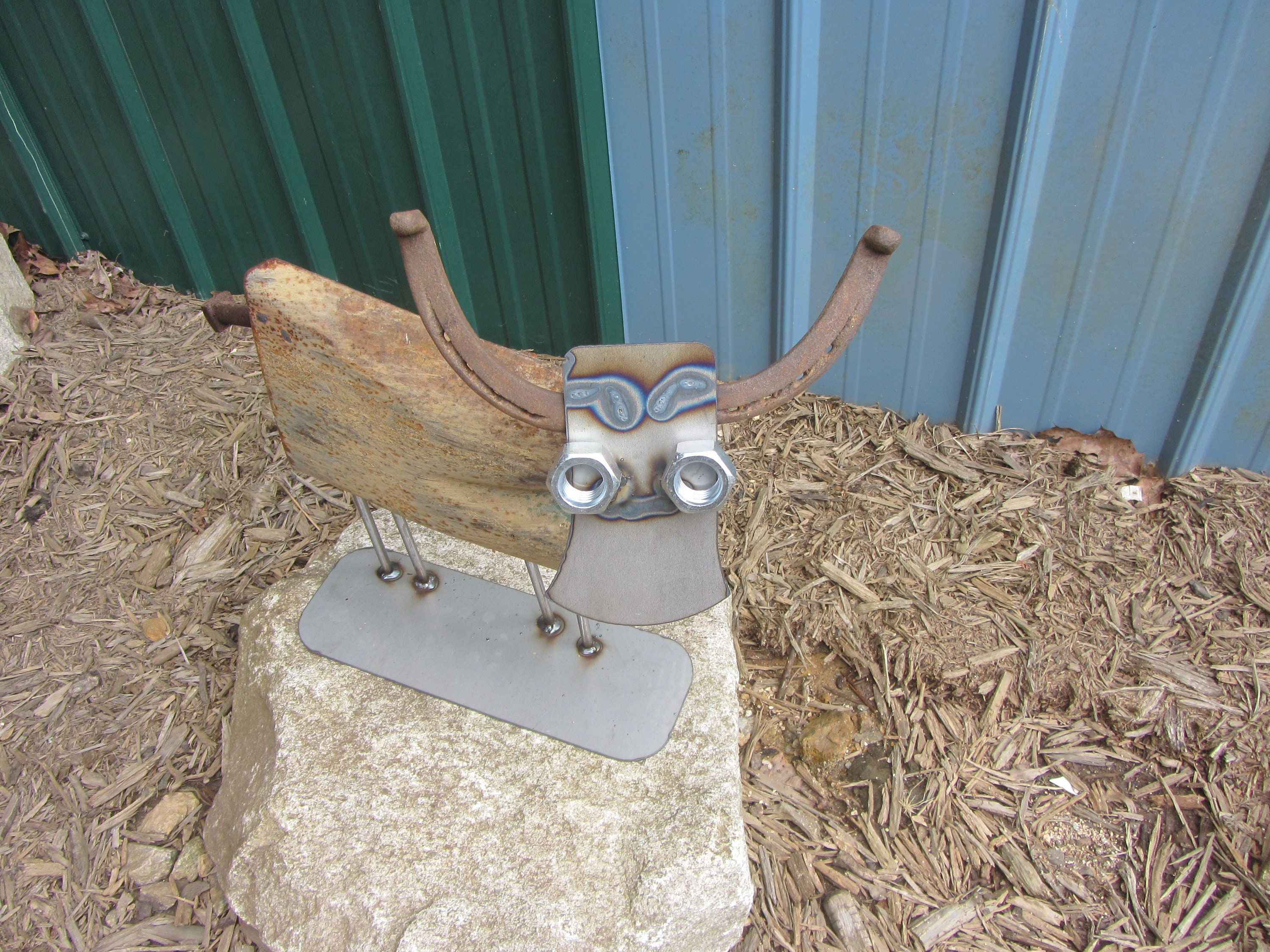 Cow/steer Metal/yard Art Re-used Re-purposed Up-cycled | Etsy