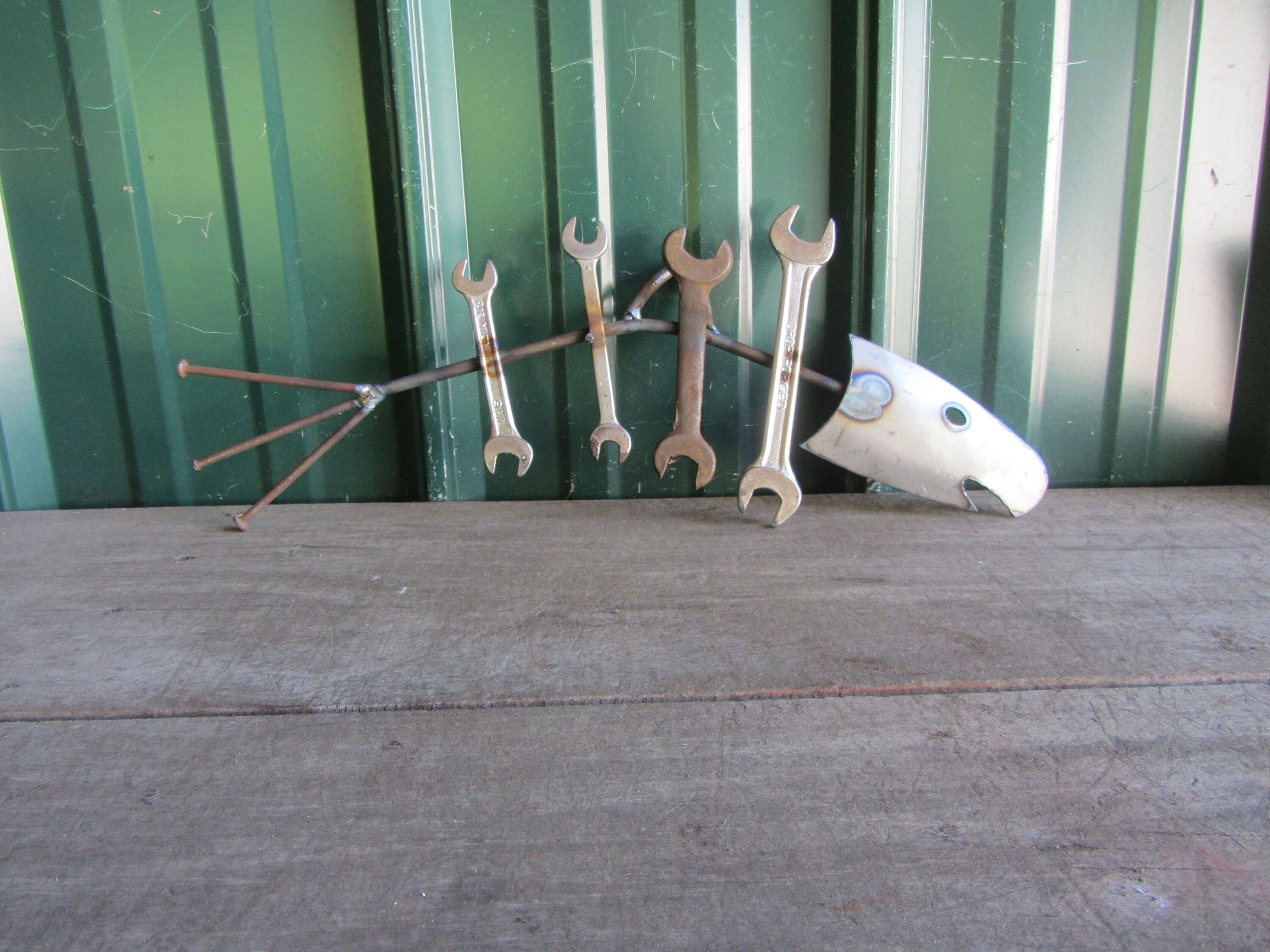 Welded Metal Wrench Fish No Water Required - Etsy Canada
