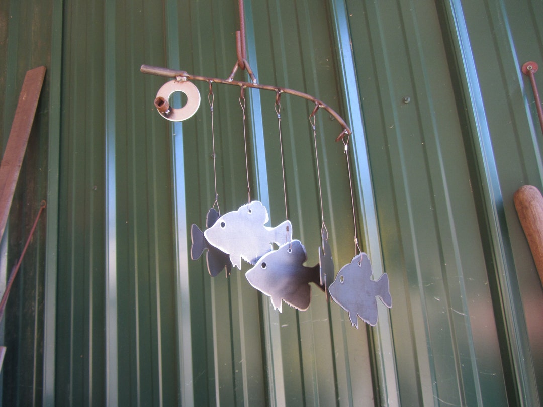 Fish Wind Chimes on Fishing Pole - Etsy