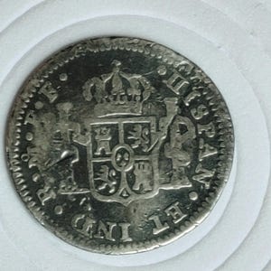 1782 Mexico City Minted Silver Half Reale Treasure Coin With COA, Gift ...